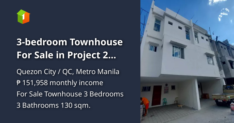 3-bedroom Townhouse For Sale in Project 2 near Cubao SM Cubao Araneta ...