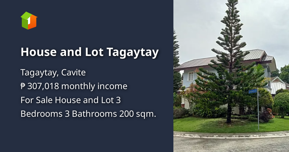 House and Lot Tagaytay [Houses and Lots 🏘️] (July 2024) in Tagaytay, Cavite for sale