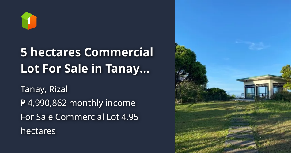 5 hectares Commercial Lot For Sale in Tanay Rizal [Lots 🚜] (October ...