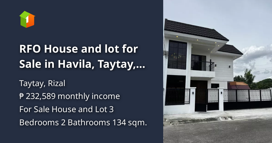 RFO House and lot for Sale in Havila, Taytay, Rizal [Houses and Lots 🏘️ ...