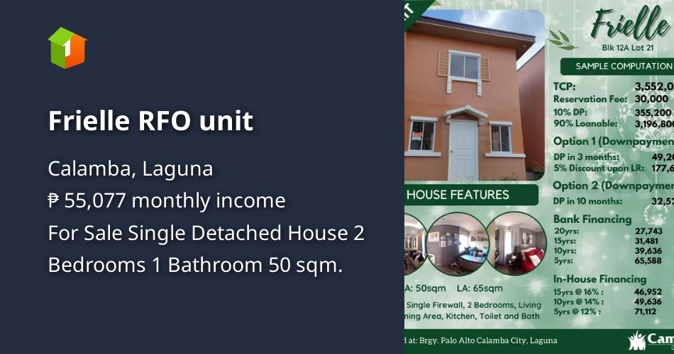 Frielle RFO unit [Houses and Lots 🏘️] (January 2022) in Calamba, Laguna ...
