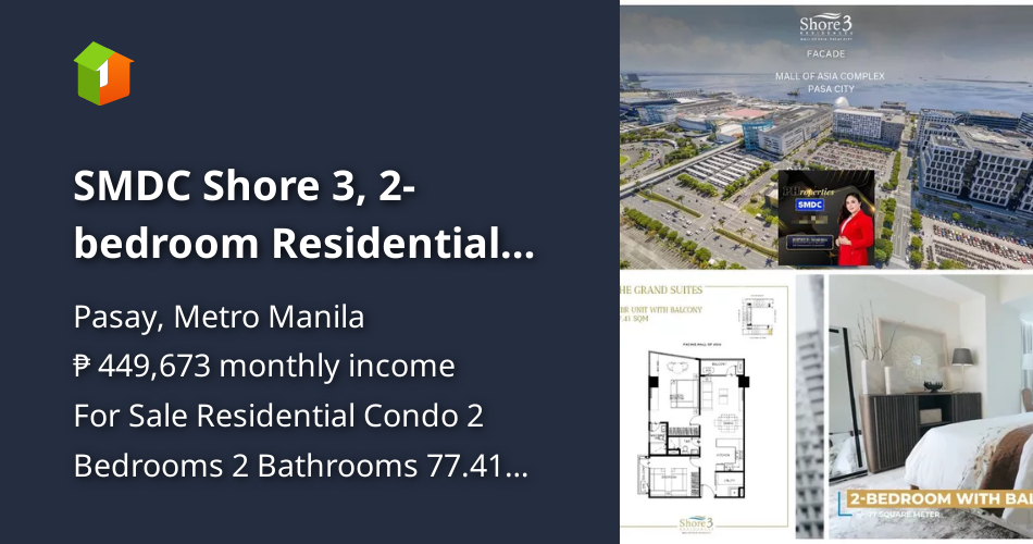SMDC Shore 3, 2-bedroom Residential Condo Rent-to-own in Pasay [Condos ...