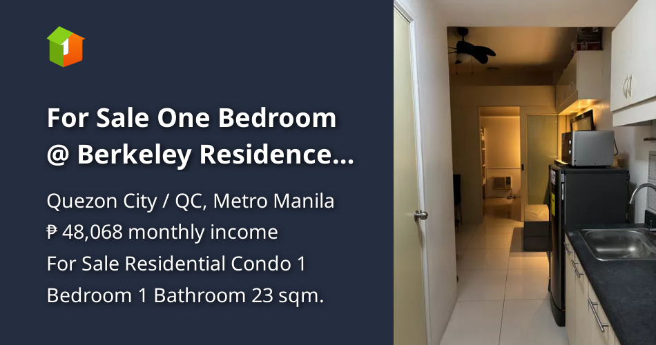 For Sale One Bedroom @ Berkeley Residences Katipunan [Condo 🏙️] (May ...