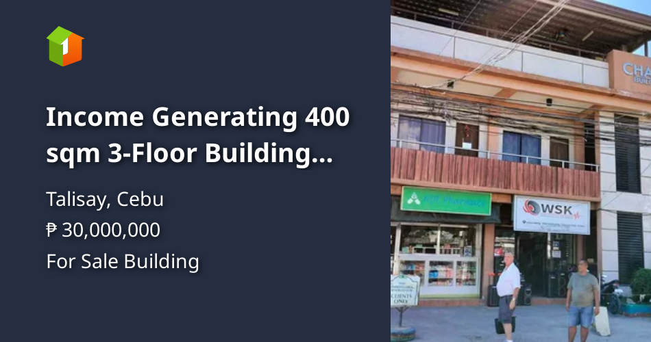 Income Generating 400 sqm 3-Floor Building For Sale in Talisay Cebu ...