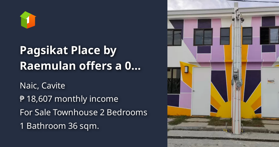 Pagsikat Place by Raemulan offers a 0 downpayment for a 2-bedroom ...