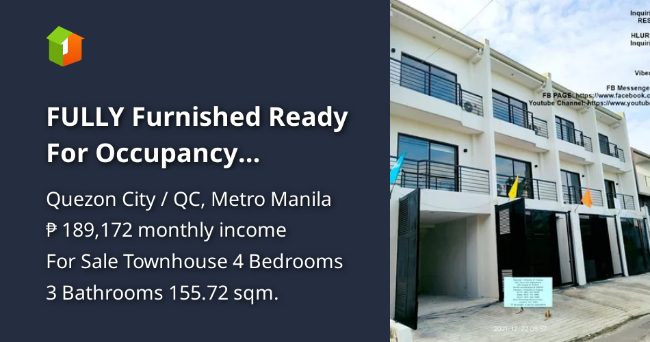 FULLY Furnished Ready For Occupancy Townhouse For Sale Project 8 QC ...
