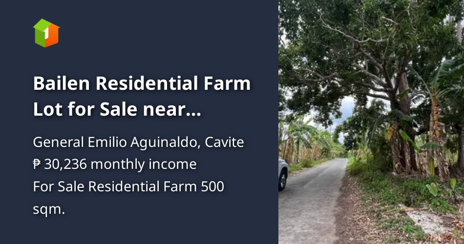 Bailen Residential Farm Lot for Sale near Tagaytay with Spring River ...