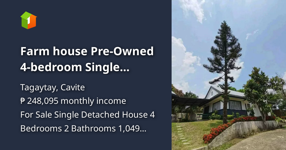 Farm house Pre-Owned 4-bedroom Single Detached House For Sale in Tagaytay Cavite [Houses and ...