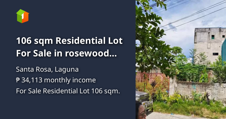 106 sqm Residential Lot For Sale in rosewood subd tagapo Santa Rosa ...