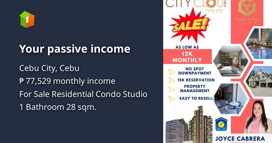 Your passive income [Condos 🏙️] (August 2023) in Cebu City, Cebu for sale