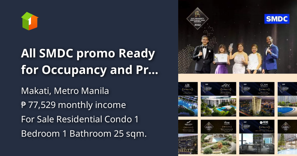 All SMDC promo Ready for Occupancy and Pre selling Properties [Condos 🏙 ...