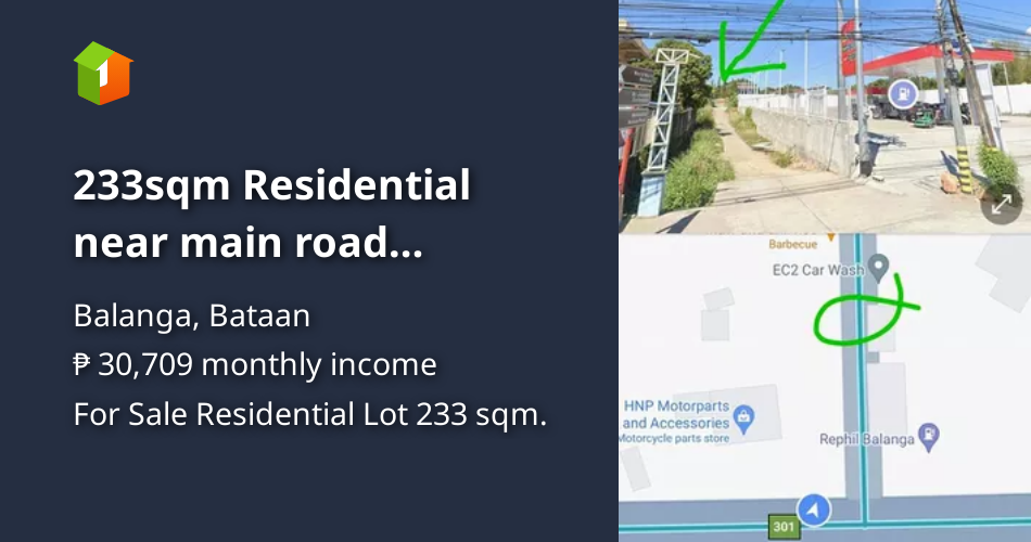 233sqm Residential near main road highway Lot For Sale in Balanga ...