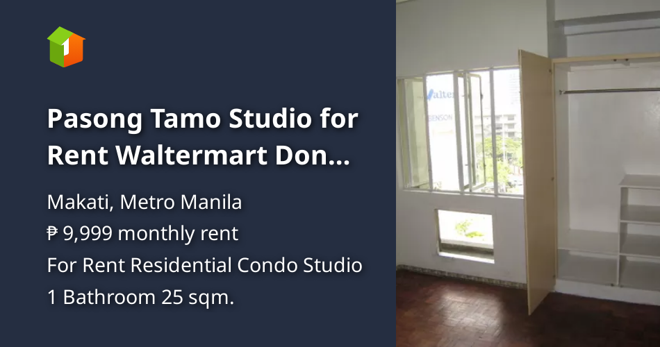 Pasong Tamo Studio for Rent Waltermart Don Bosco Makati [Condos 🏙️ ...