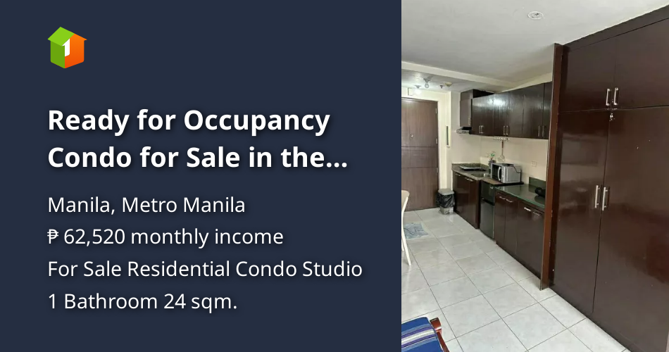Ready for Occupancy Condo for Sale in the Heart of Manila: Suntrust ...