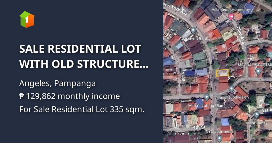 SALE RESIDENTIAL LOT WITH OLD STRUCTURE IDEAL FOR SEMI COMMERCIAL USE ...