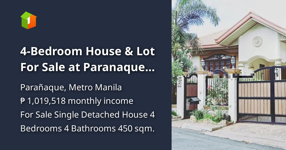 4-Bedroom House & Lot For Sale at Paranaque United Hills Subdivision ...