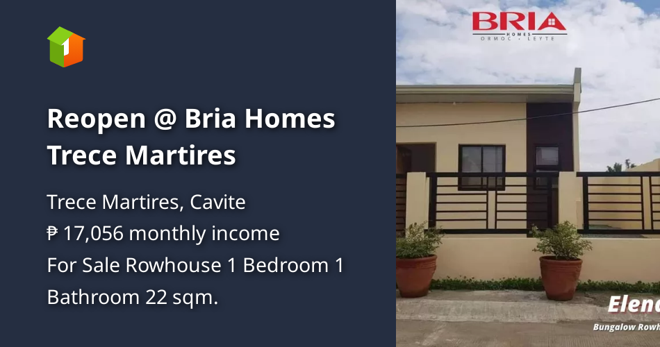 Reopen @ Bria Homes Trece Martires [Houses and Lots 🏘️] (March 2024) in ...