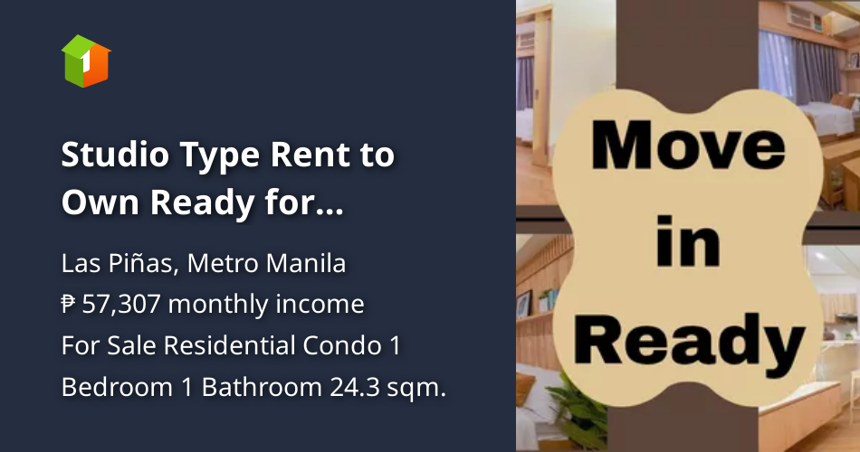 Studio Type Rent to Own Ready for Occupancy For Sale in Las Pinas ...