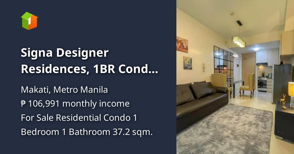Signa Designer Residences, 1BR Condo for Sale in Makati City [Condos 🏙️ ...