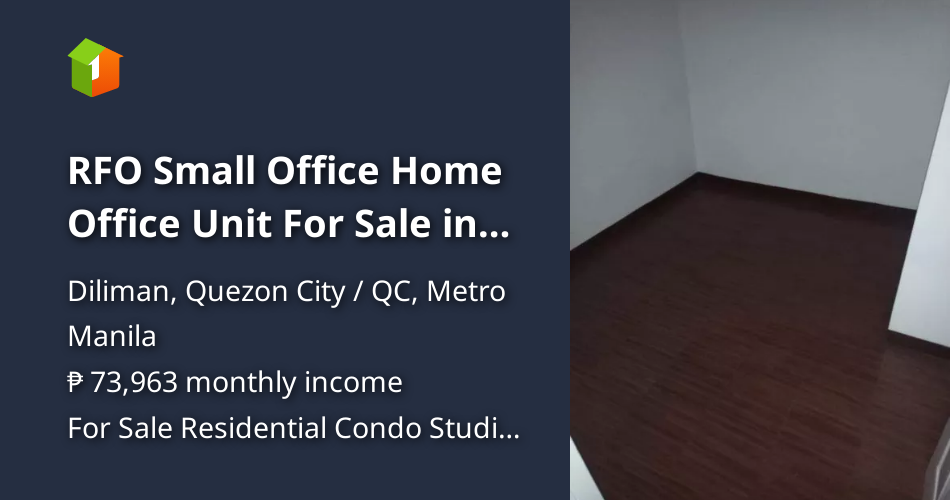 RFO Small Office Home Office Unit For Sale in EDSA Diliman Quezon City ...