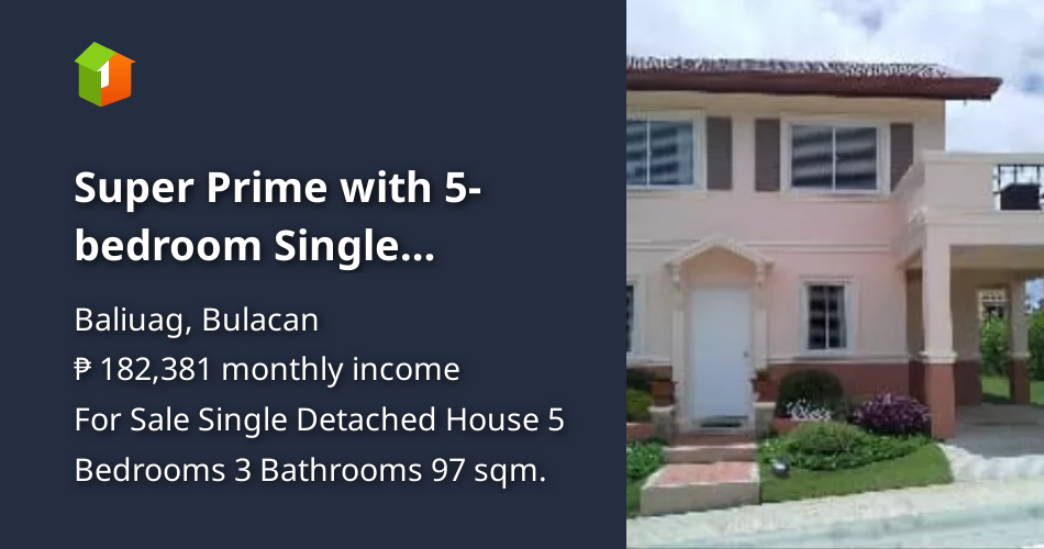 Super Prime with 5-bedroom Single Detached House For Sale in Baliuag Bulacan [Houses and Lots 🏘️ ...