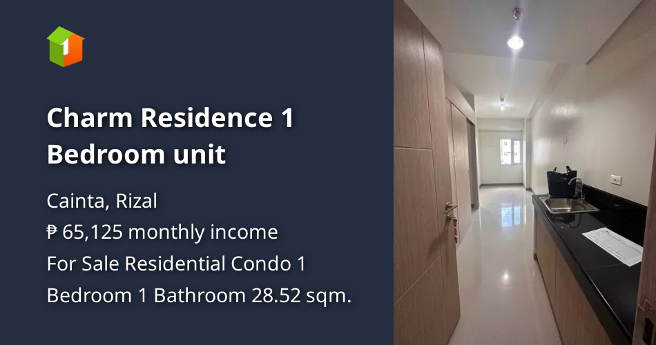 Charm Residence 1 Bedroom unit [Condos 🏙️] (March 2024) in Cainta ...
