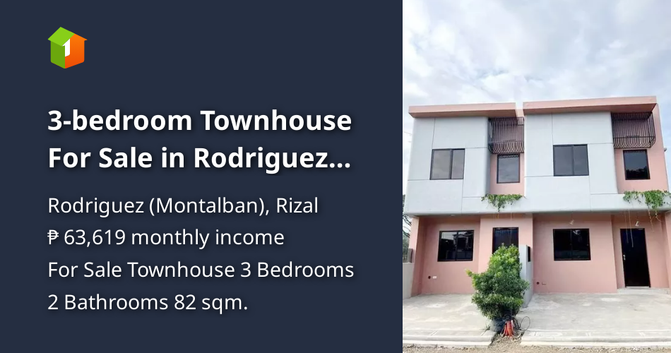 3-bedroom Townhouse For Sale in Rodriguez (Montalban) Rizal [Houses and ...
