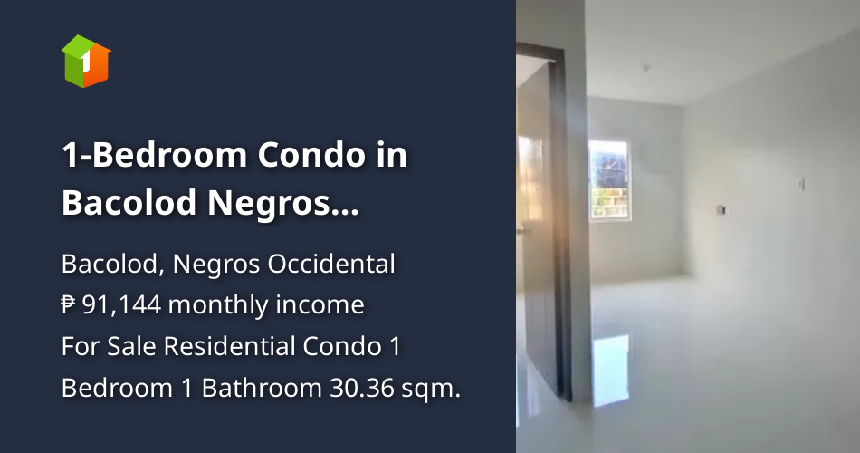 1-Bedroom Condo in Bacolod Negros Occidental [Condos 🏙️] (August 2024 ...
