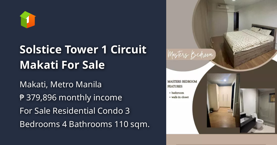 Solstice Tower 1 Circuit Makati For Sale [Condos 🏙️] (January 2026) in ...