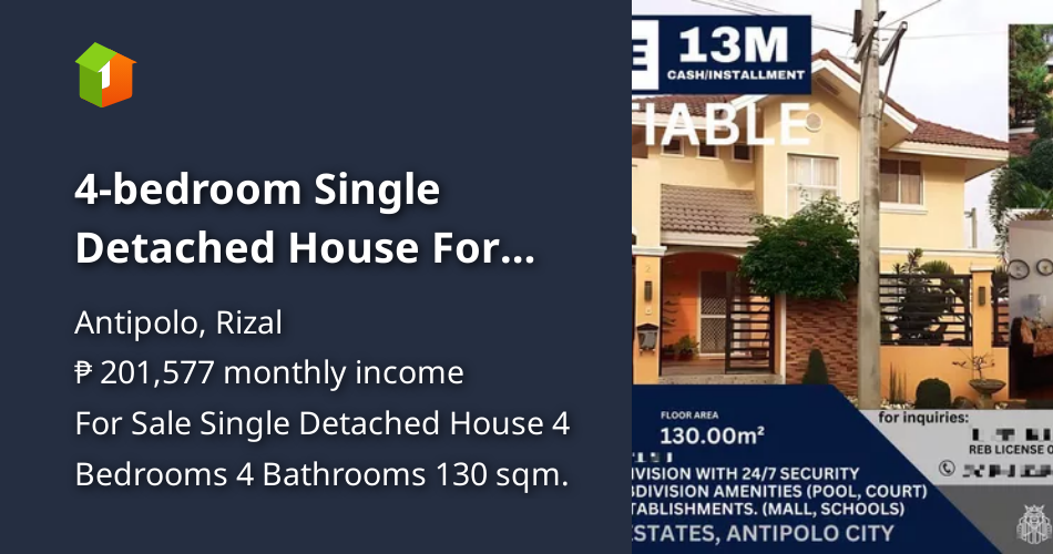 4-bedroom Single Detached House For Sale in Alexandra Estate ...