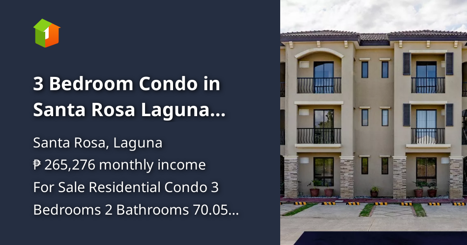 3 Bedroom Condo in Santa Rosa Laguna near Brent International School ...