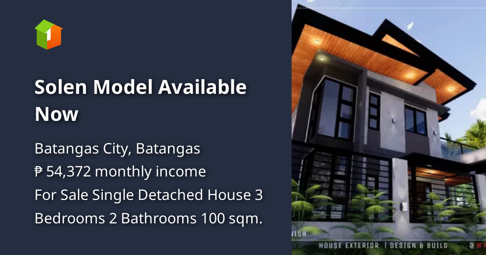 Solen Model Available Now [Houses and Lots 🏘️] (April 2025) in Batangas ...