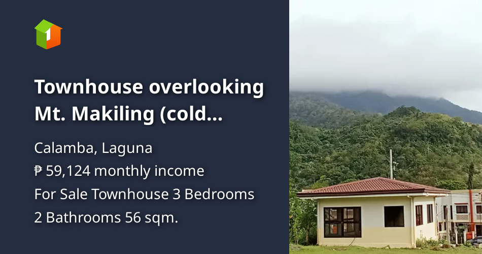 Townhouse overlooking Mt. Makiling (cold area&hot spring water)turn ...