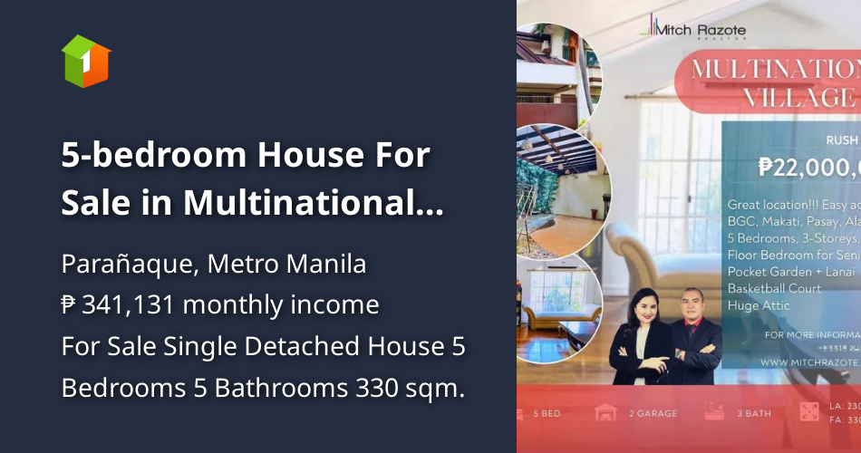 5-bedroom House For Sale in Multinational Village Paranaque [Houses and ...