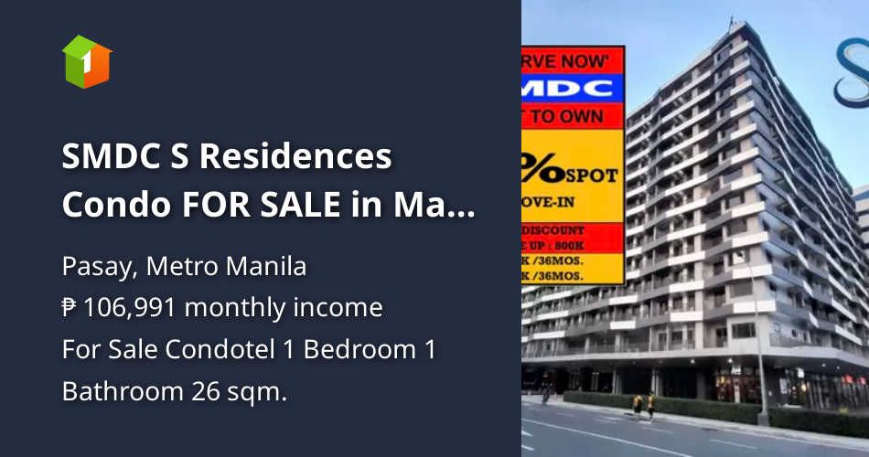 SMDC S Residences Condo FOR SALE in Mall of Asia ,Pasay City [Condos 🏙️ ...