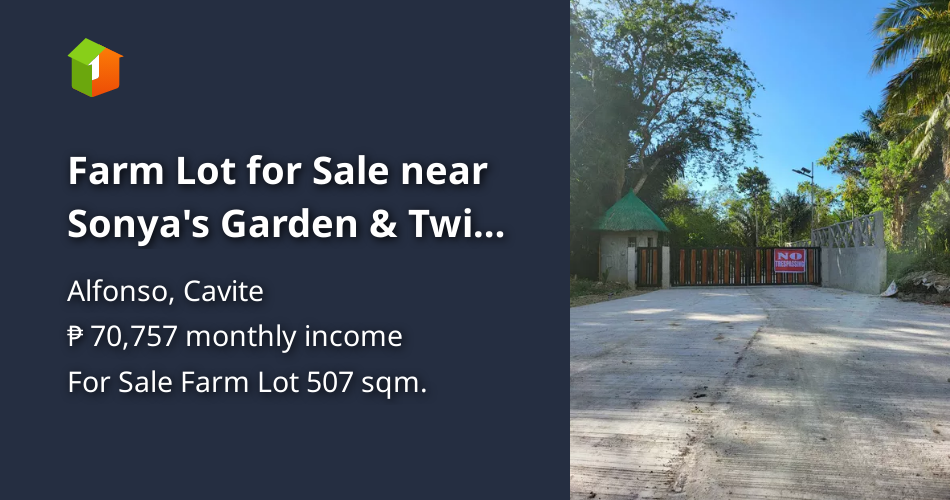 Farm Lot for Sale near Sonya's Garden & Twin Lakes 507sqm in Alfonso [Lots 🚜] (July 2025) in ...