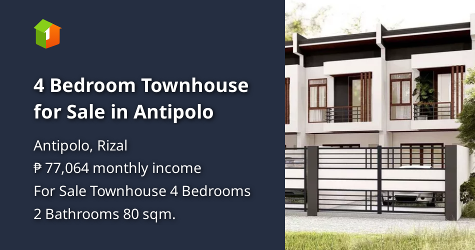 4 Bedroom Townhouse for Sale in Antipolo [Houses and Lots 🏘️] (June ...