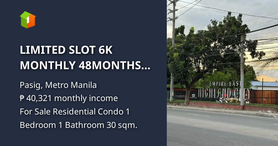 LIMITED SLOT 6K MONTHLY 48MONTHS TO PAY RENT TO OWN CONDO PRE SELLING ...