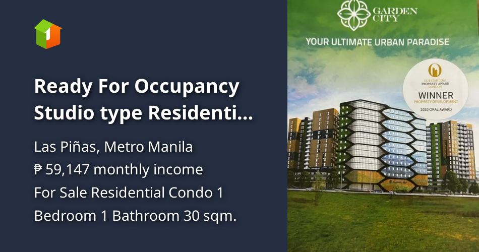 Ready For Occupancy Studio type Residential Comdo [Condos 🏙️] (December ...