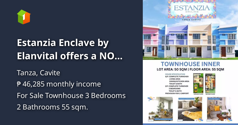 Estanzia Enclave by Elanvital offers a NO EQUITY 3-bedroom Townhouse ...