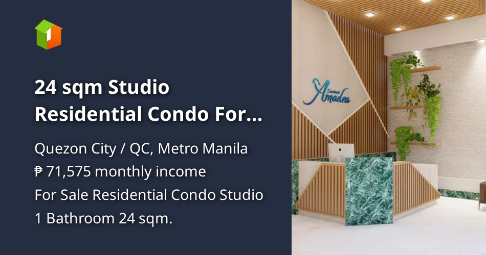 24 sqm Studio Residential Condo For Sale in Quezon City [Condos 🏙️ ...