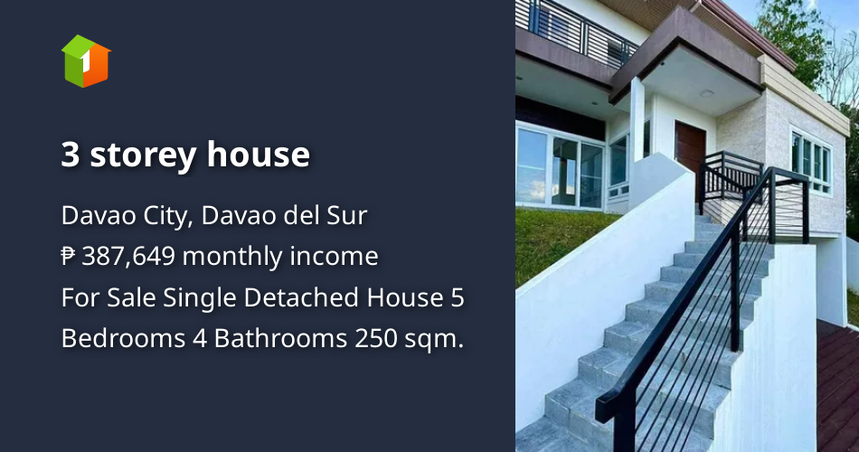 3 storey house [Houses and Lots 🏘️] (August 2023) in Davao City, Davao ...