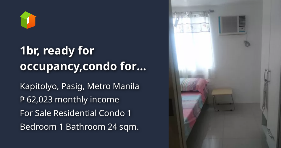 1br, ready for occupancy,condo for sale along edsa/boni Mrt station ...