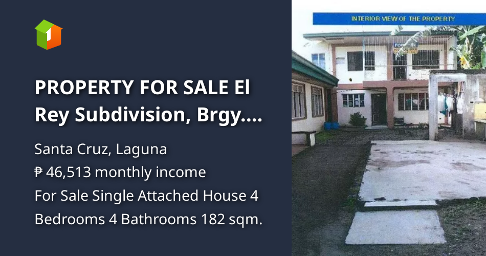 PROPERTY FOR SALE El Rey Subdivision, Brgy. Duhat, Sta. Cruz, Laguna ...