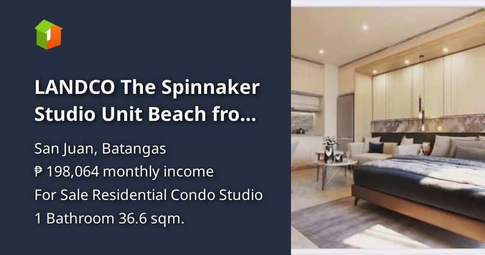 LANDCO The Spinnaker Studio Unit Beach front Condo For Sale Club Laiya San Juan Batangas [Condos ...