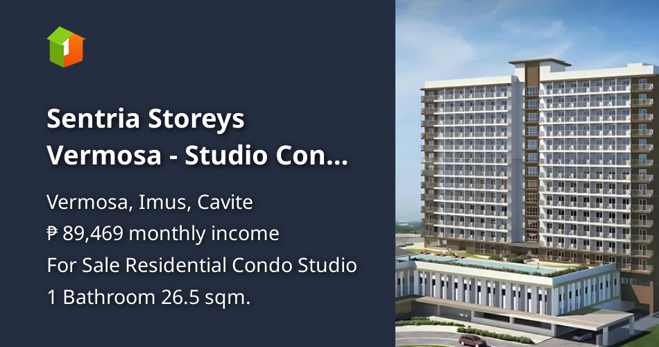 Sentria Storeys Vermosa - Studio Condo with Balcony for Sale | Imus ...