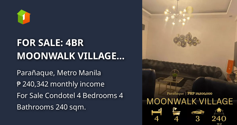 FOR SALE: 4BR MOONWALK VILLAGE PARANAQUE [Condos 🏙️] (March 2026) in ...