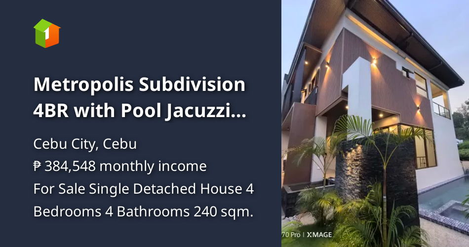 Metropolis Subdivision 4BR with Pool Jacuzzi Maids 3-car Koi Pond ...