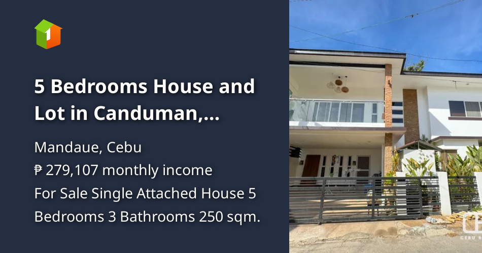 5 Bedrooms House and Lot in Canduman, Mandaue City, Cebu- near Ateneo ...
