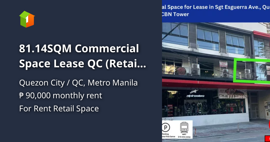 81.14SQM Commercial Space Lease QC (Retail Store/Office) [Commercial ...